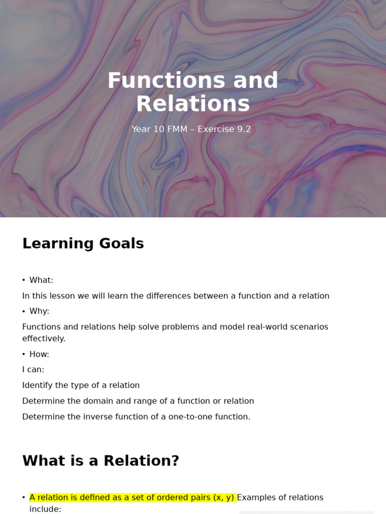 6.02 - Functions and Relations | PDF | Function (Mathematics) | Applied Mathematics