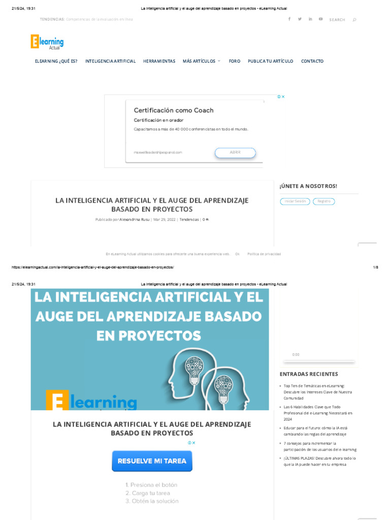 La Inteligencia Artificial y El Auge Del Aprendizaje Basado en Proyectos - Elearning Actual ...