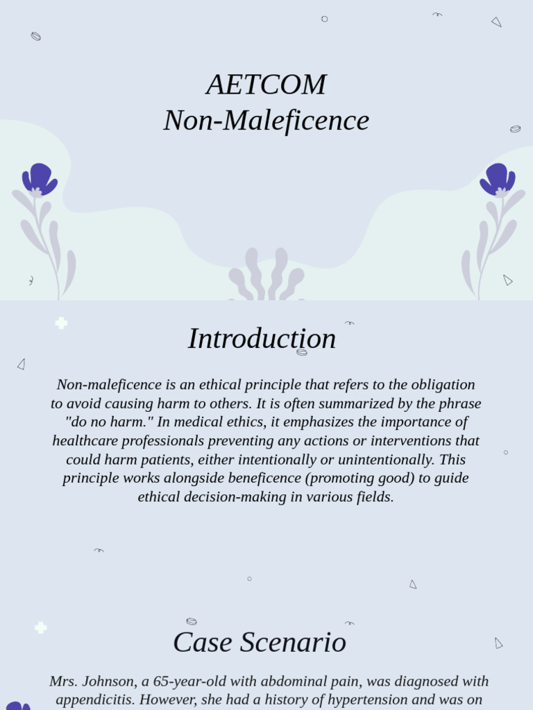 Non Maleficence AETCOM | PDF