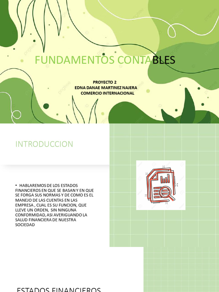Proyecto-Fundamento Contable | PDF | Contabilidad | normas internacionales de INFORMACION FINANCIERA