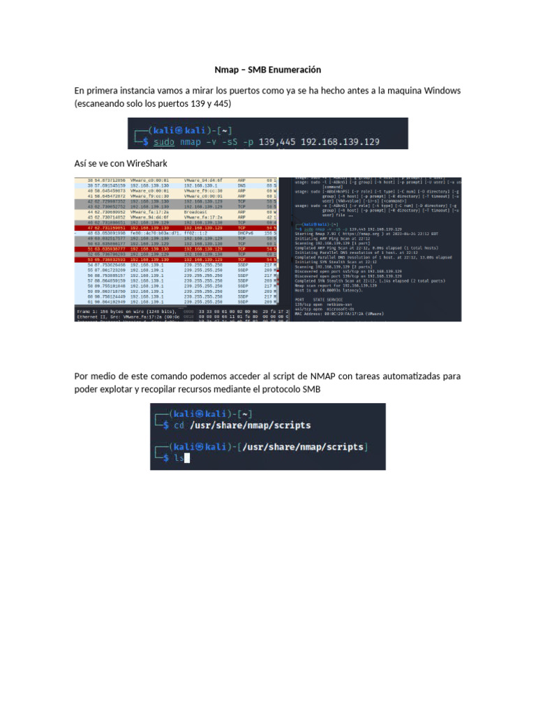 Nmap: Enumeración SMB en Windows | PDF