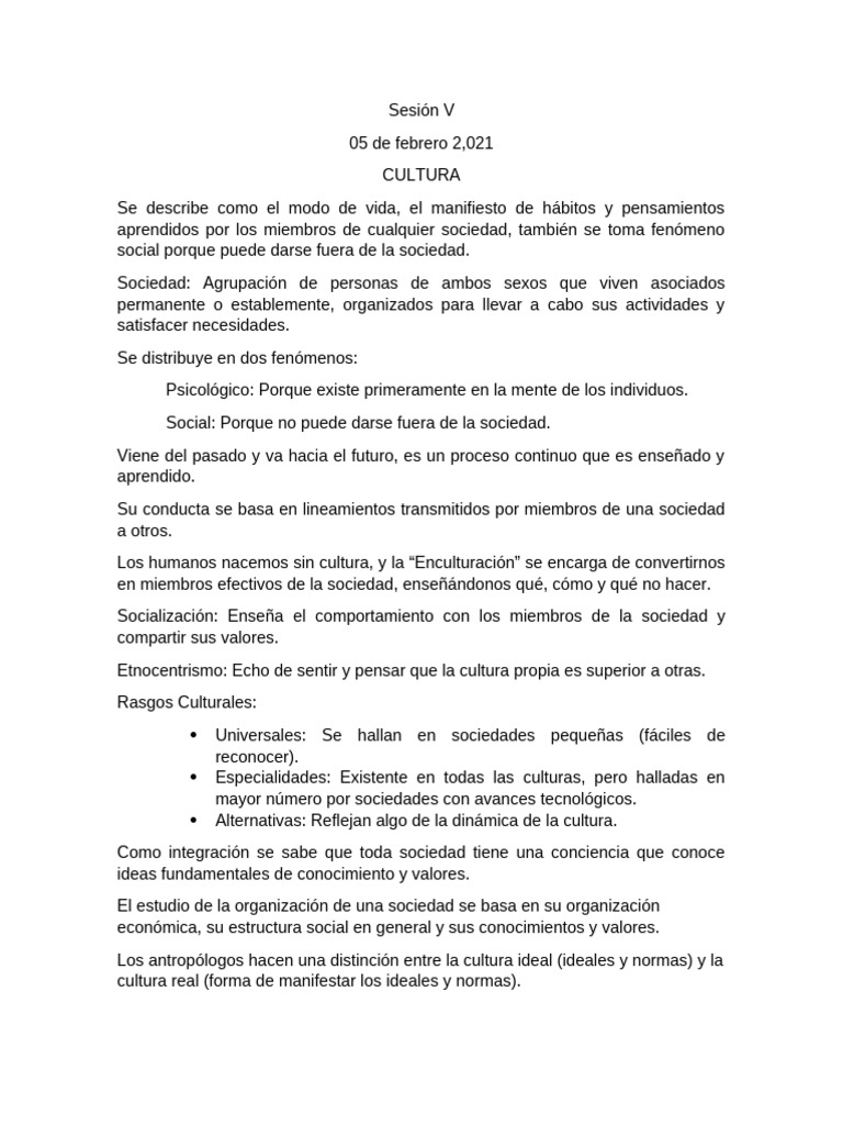 Sesión V | PDF