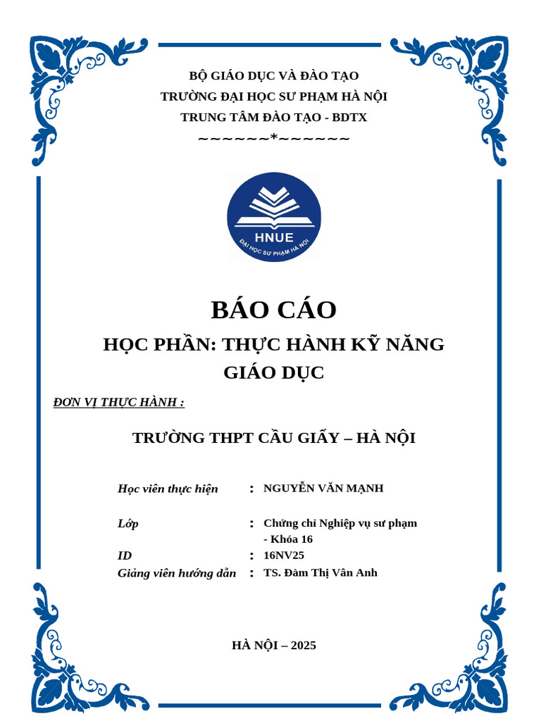 Mẫu Bìa Báo Cáo_Final 1 | PDF