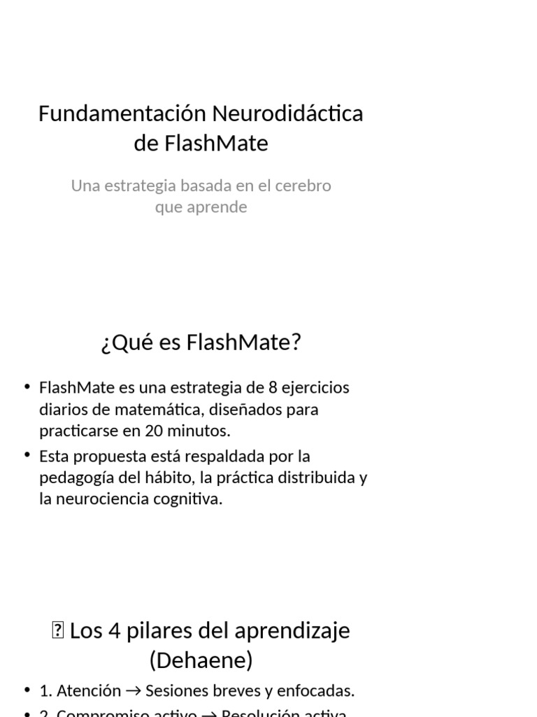 Presentacion Neurodidactica FlashMate | PDF