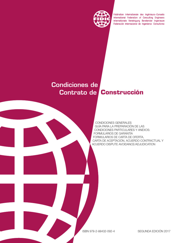 Libro Rojo FIDIC 2017 - Español | PDF | Propiedad intelectual