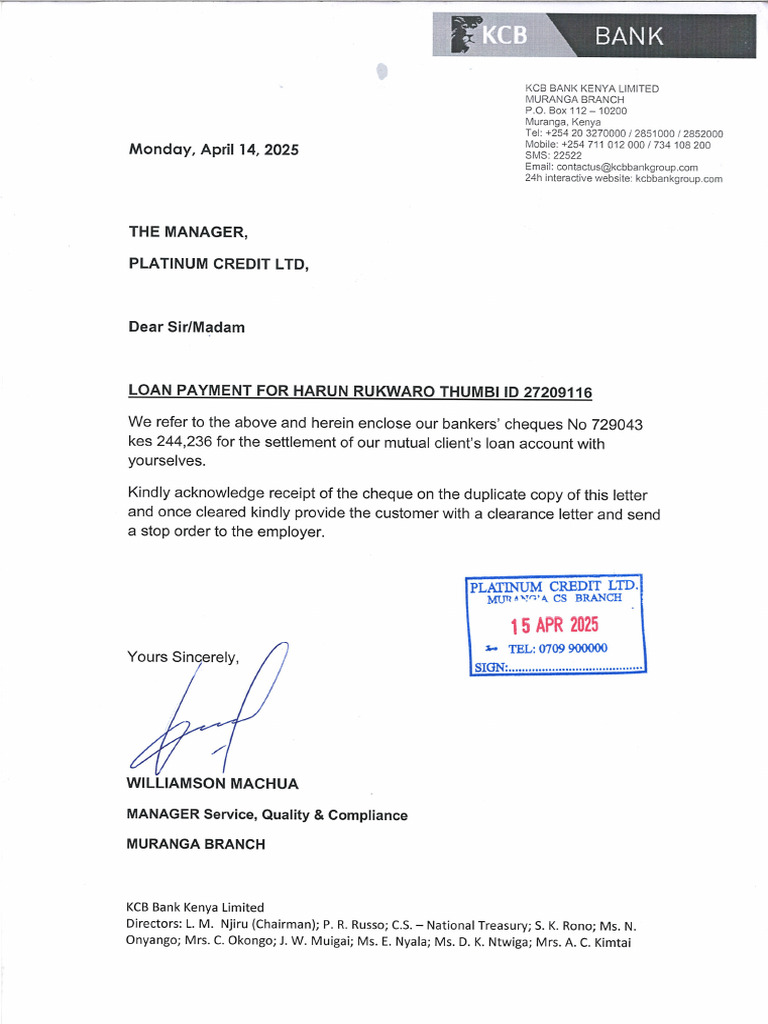 Clearance Acknowledgement | PDF