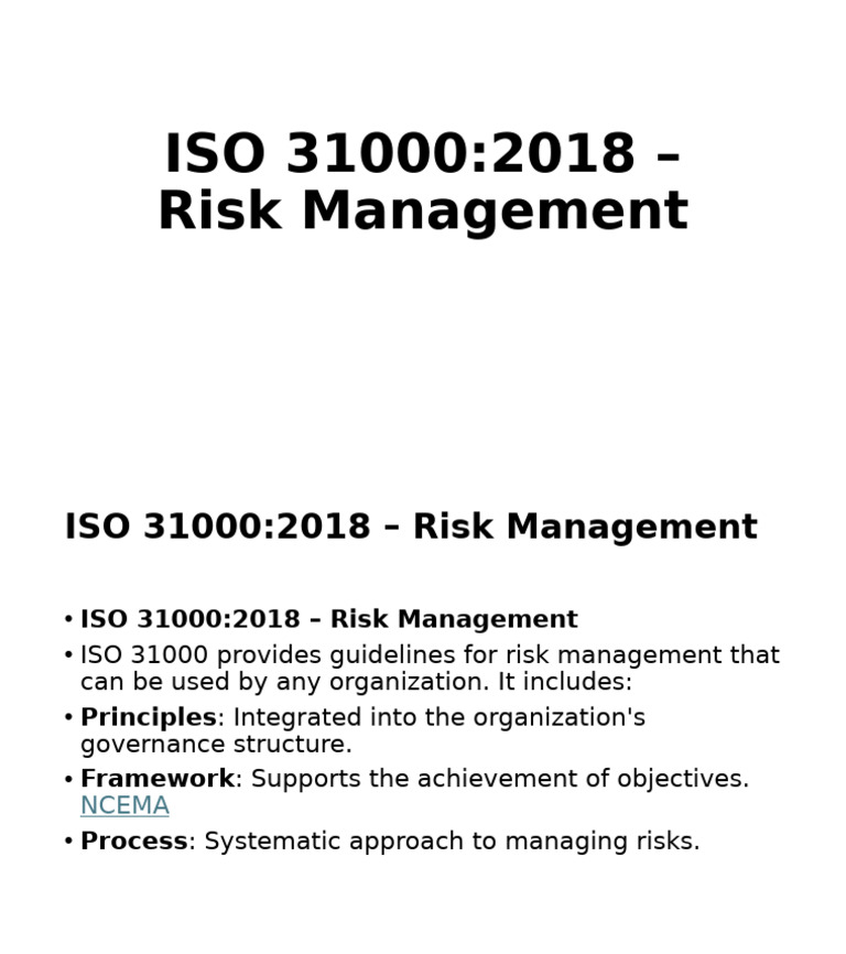 ISO 31000 | PDF