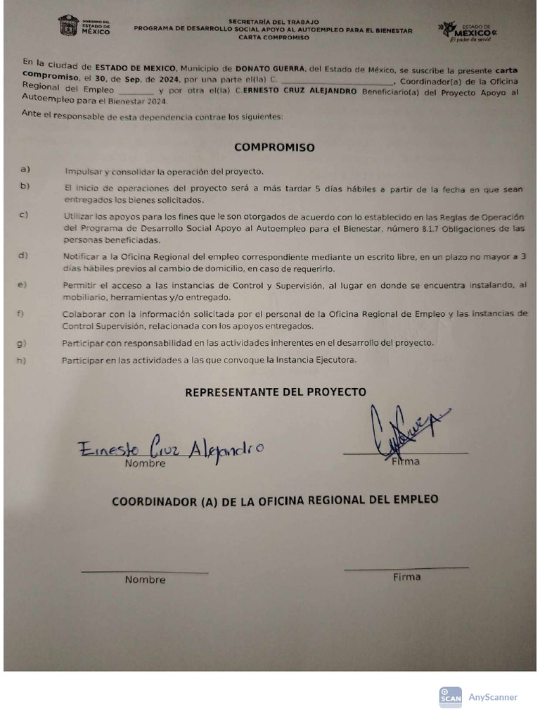 CARTA COMPROMISO - Compressed | PDF