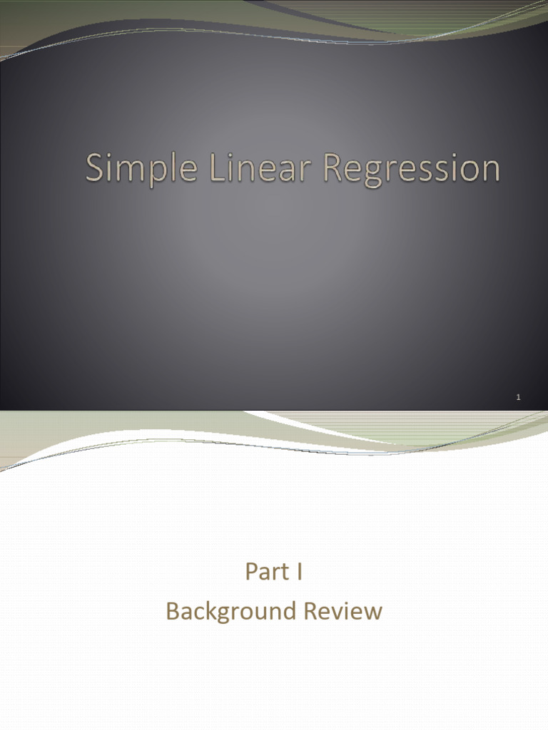Simple Linear Regression | PDF | Linear Regression | Errors And Residuals