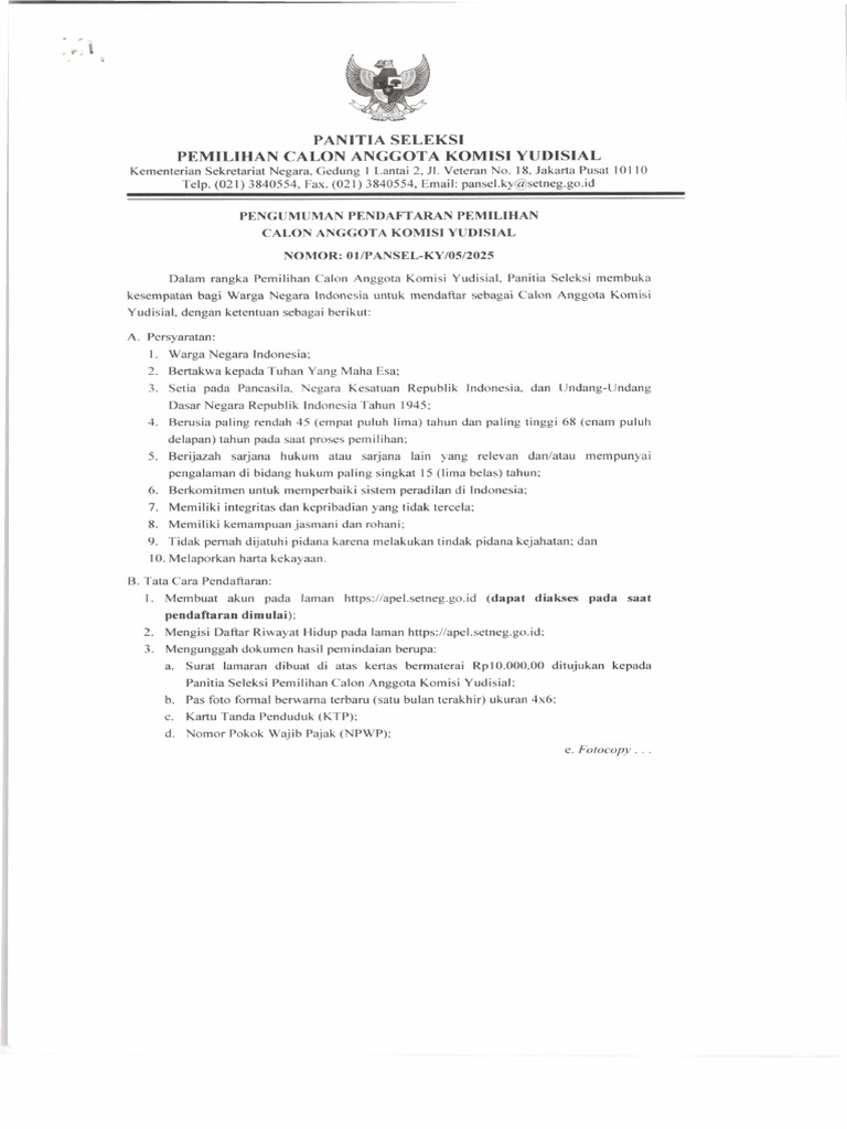 Calon Anggota Ky | PDF