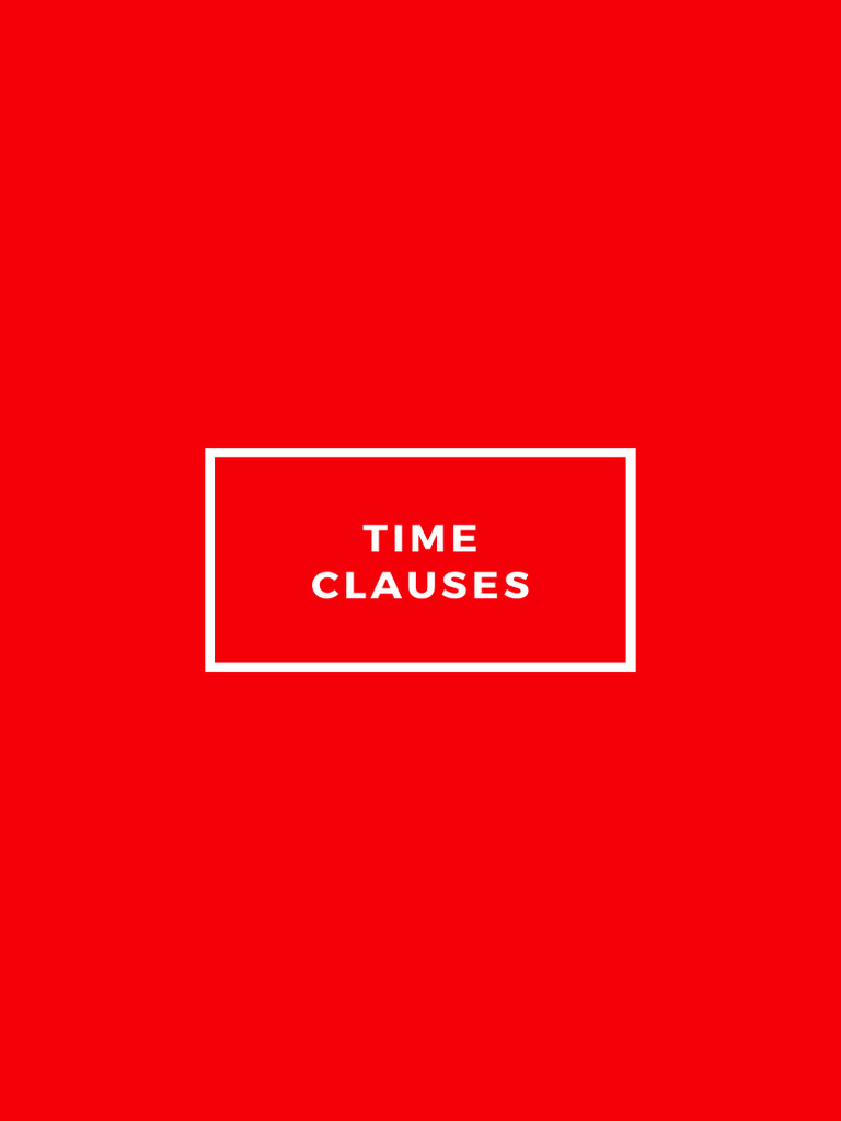 YOU CAN Time Clauses | PDF