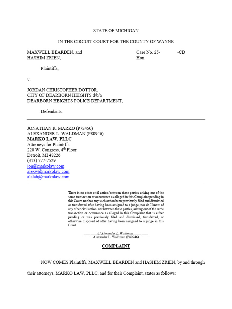 Dearborn Heights Police Department Sued Over Alleged Violent' Sexual ...