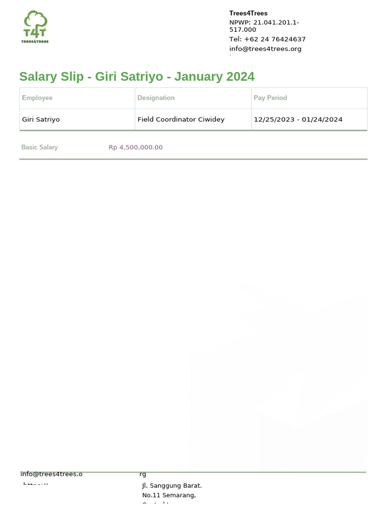Report - HR Payroll - Report Payslip Lang | PDF