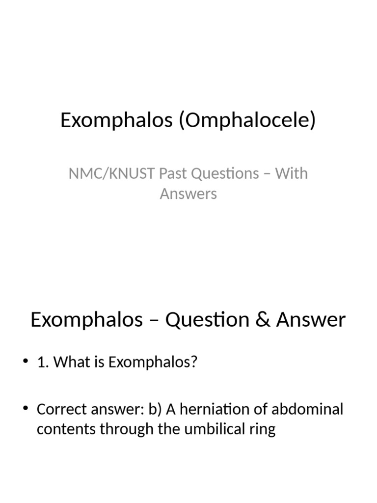 Understanding Exomphalos: Key Insights | PDF