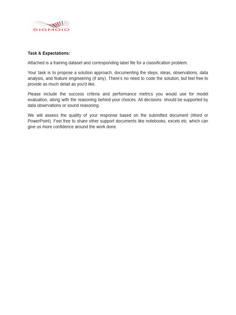 Task & Expectations | PDF