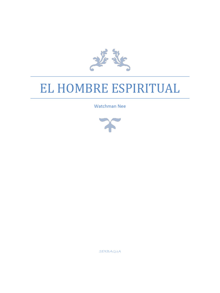 El Hombre Espiritual Watchman Nee | PDF | Alma | Pecado