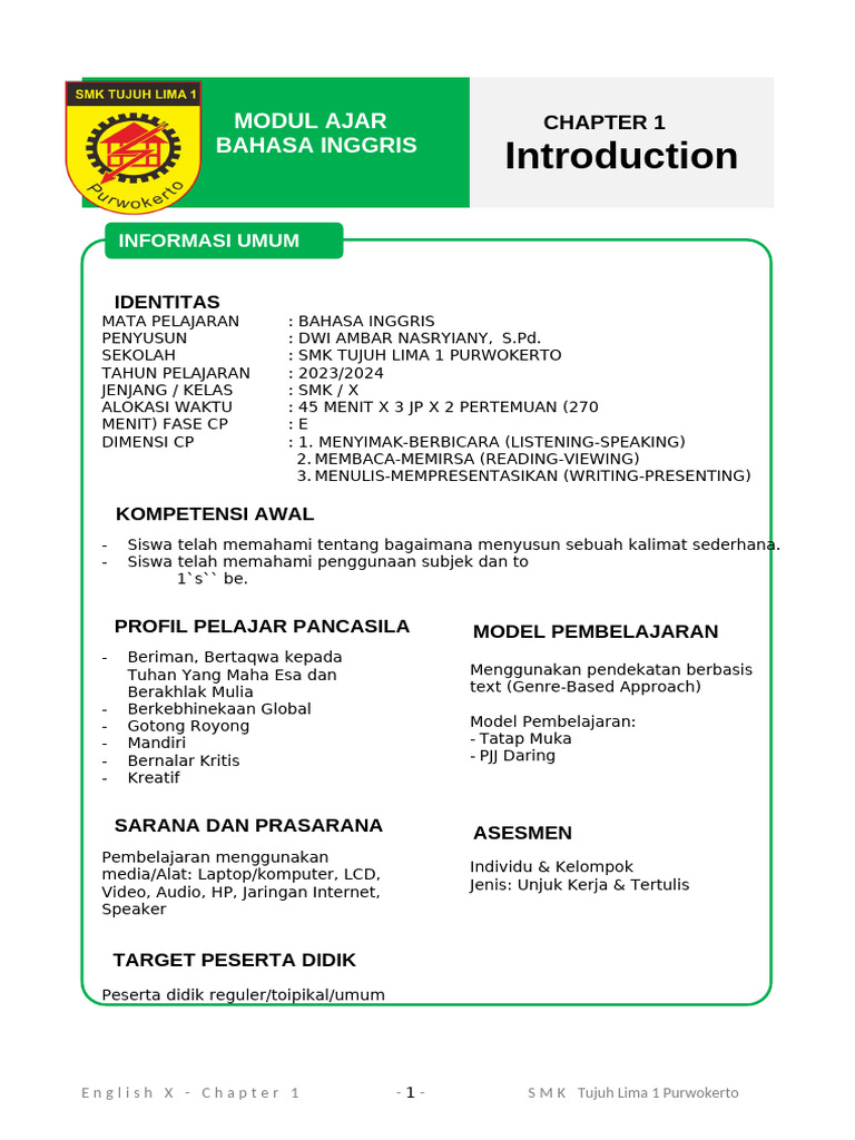 MODUL 1 Introduction | PDF