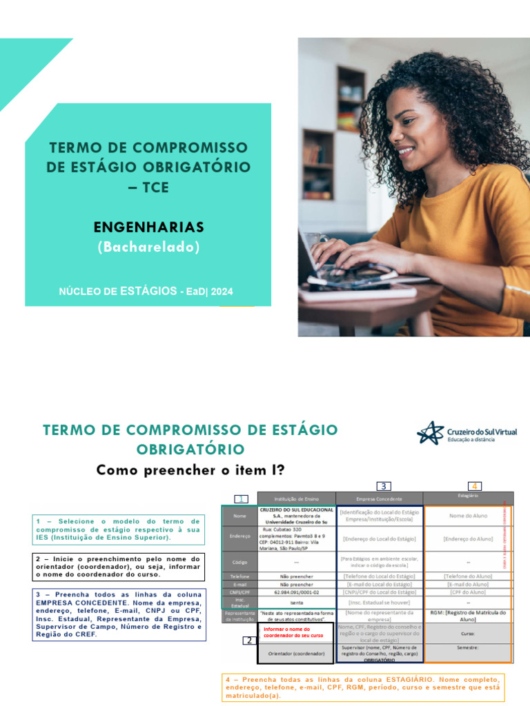 Tutorial de Como Preencher o Documento TCE | PDF | Estágio | Procura de Emprego
