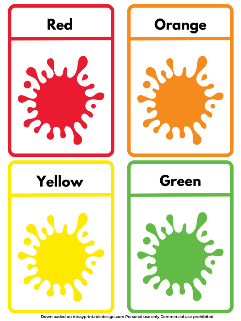 Color Flashcards 1 | PDF