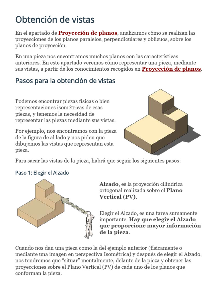 05 - Obtención de vistas(1) | PDF | Perspectiva (Gráfica)