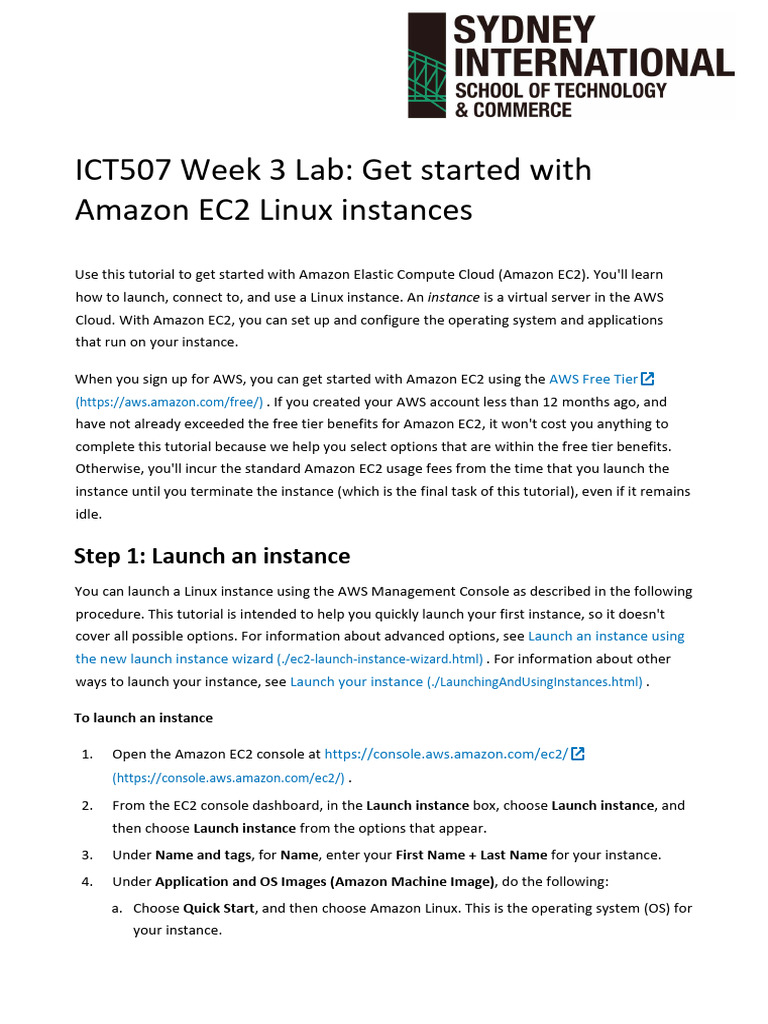 ICT507 Week 3 Lab 1 - 6 Marks | PDF | Ip Address | Amazon Web Services