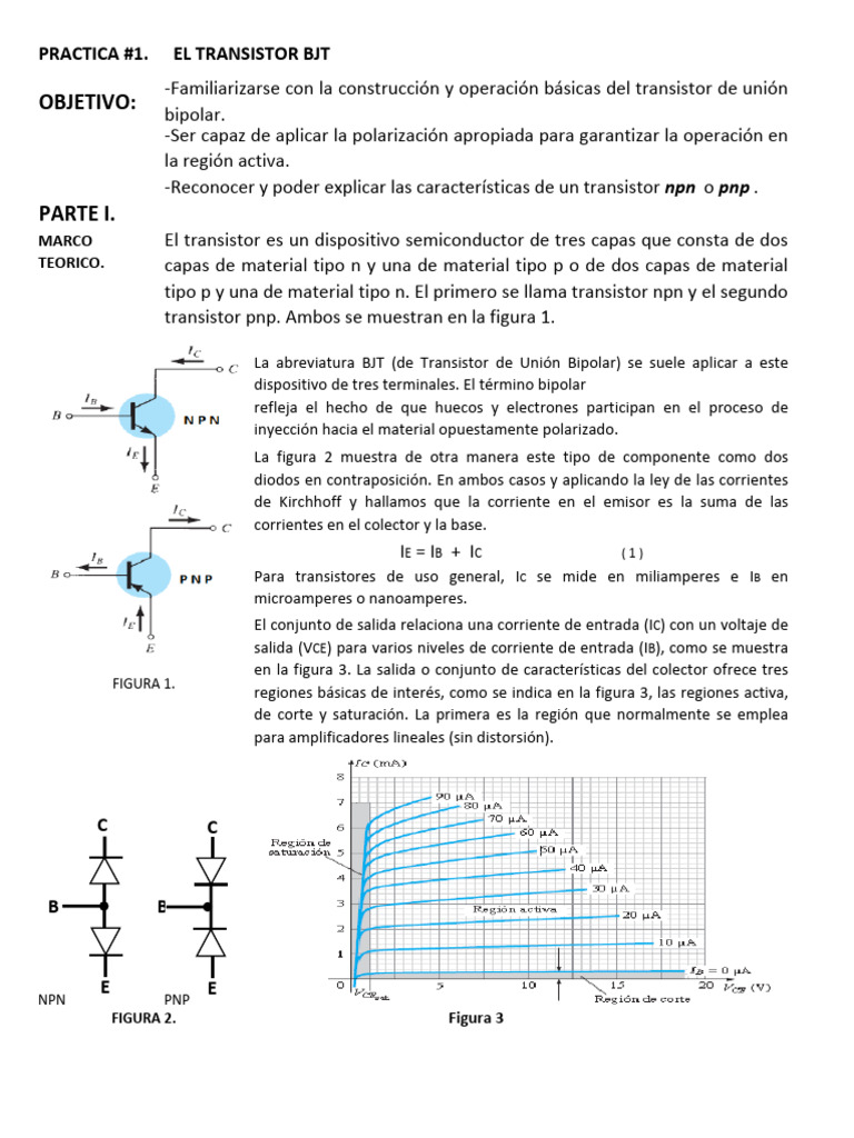 01-PRACTICA 1-M2_014224 | PDF | Transistor de unión bipolar | Transistor