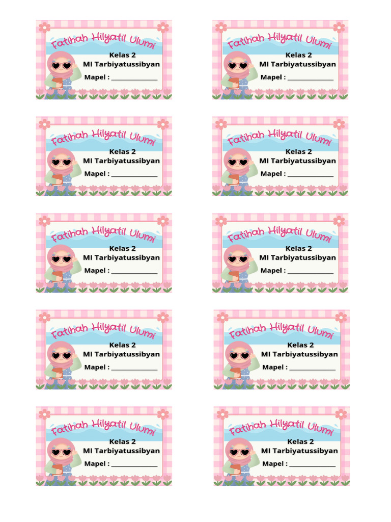 Stiker Nama Hilya | PDF