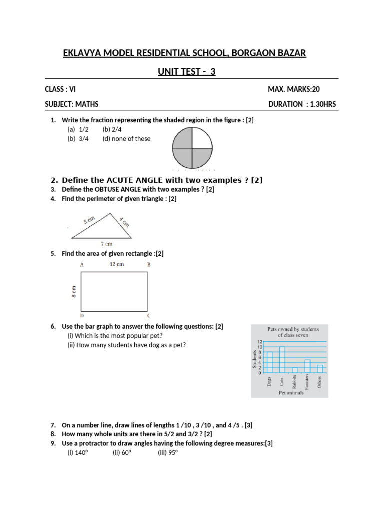 6TH Maths Ut 3 | PDF