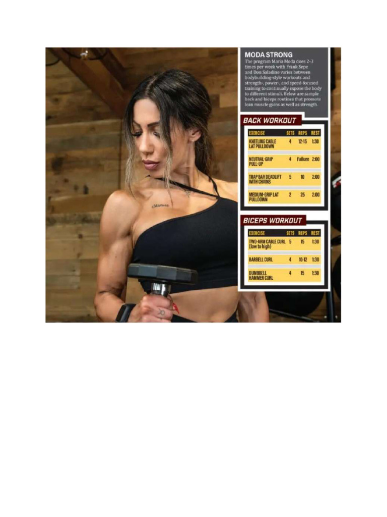 Maria Moda Back and Bicep | PDF