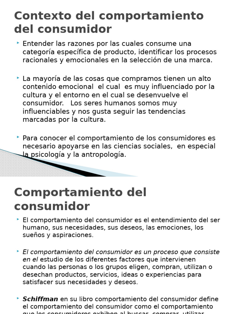 Comportamiento Del Consumidor. MA | PDF | Comportamiento | Comportamiento del consumidor