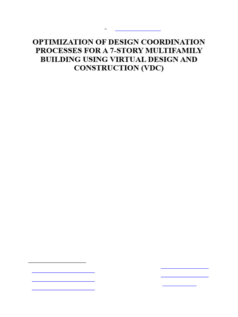 Optimization of Design Coordination Processes For A 7-Story Multifamily ...