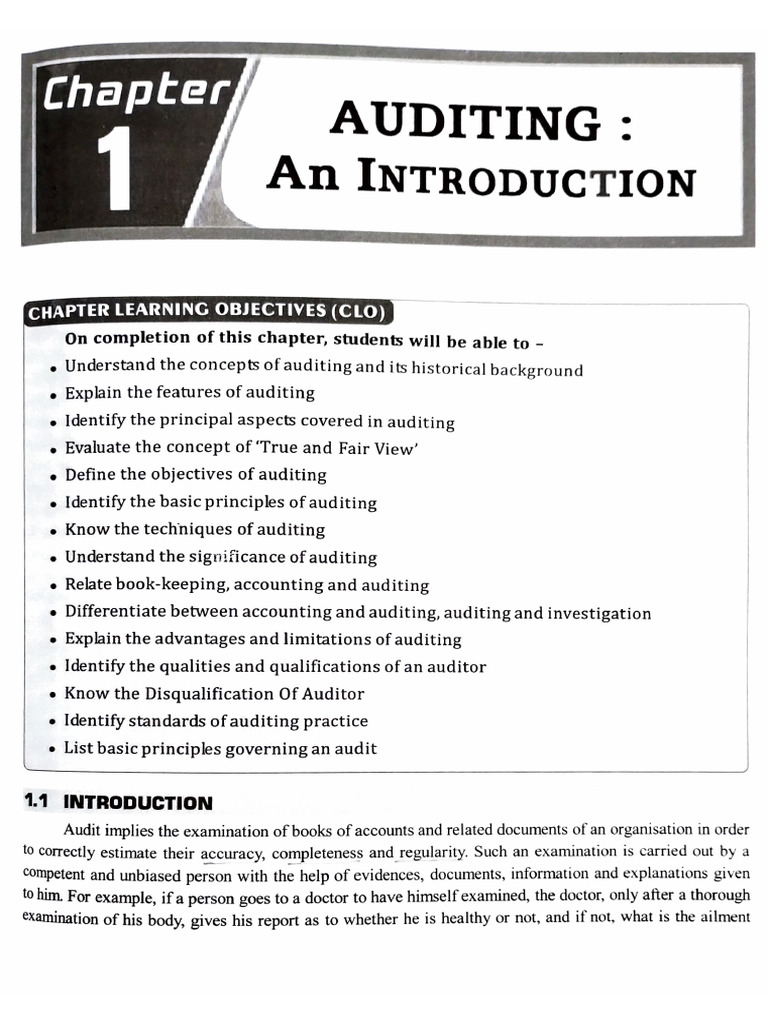 Auditing Ch1 | PDF