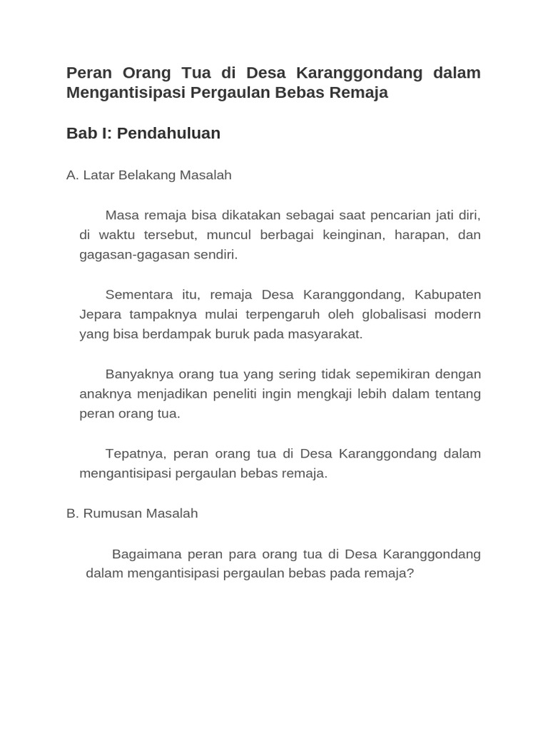 Contoh Proposal Rancangan Penelitian | PDF