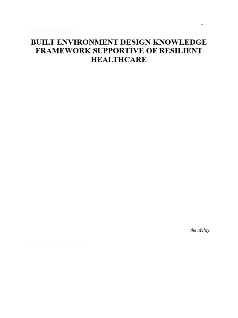 Ransolin Et Al. 2024 - Built Environment Design Knowledge Framework ...
