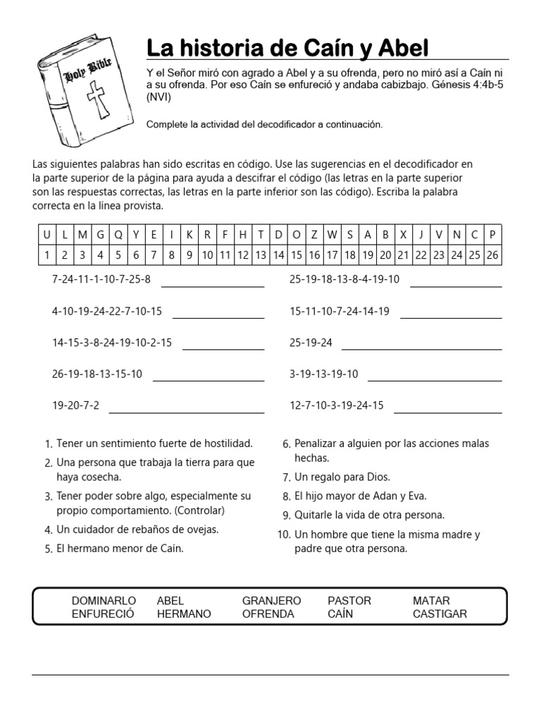The Story of Cain and Abel - Decoder Spanish | PDF