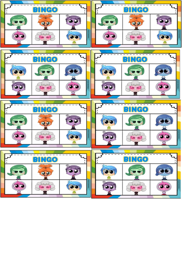 Bingo de Emociones | PDF