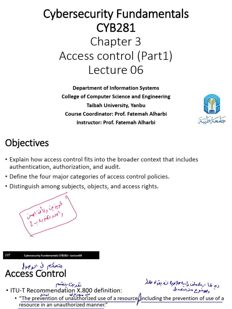Lecture06 Access Control Part1 | PDF | Computer Access Control | Access Control
