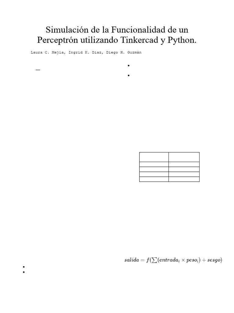 Perceptrón con Arduino y Python en Tinkercad | PDF | Arduino | Informática