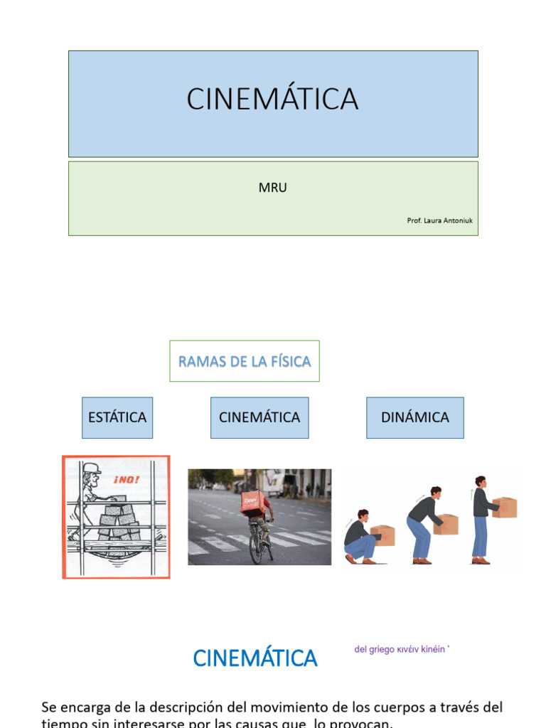 Cinemática - Mru-2026 | PDF | Cinemática | Velocidad