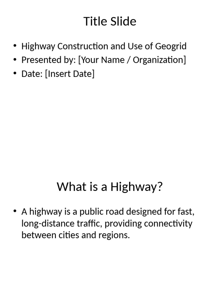 Extended Highway Construction and Geogrid | PDF | Road