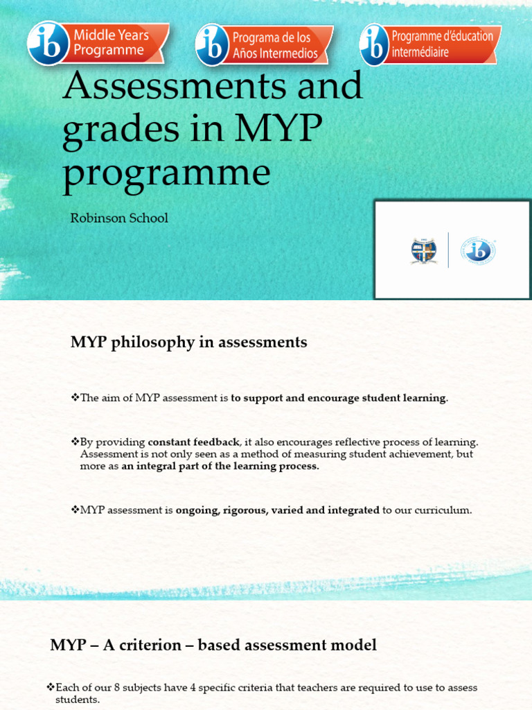 Assessments and Grades in MYP | PDF | Educational Assessment | Information