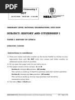 Grade 8 History November Exam 2022 | PDF | Conscription | Africa