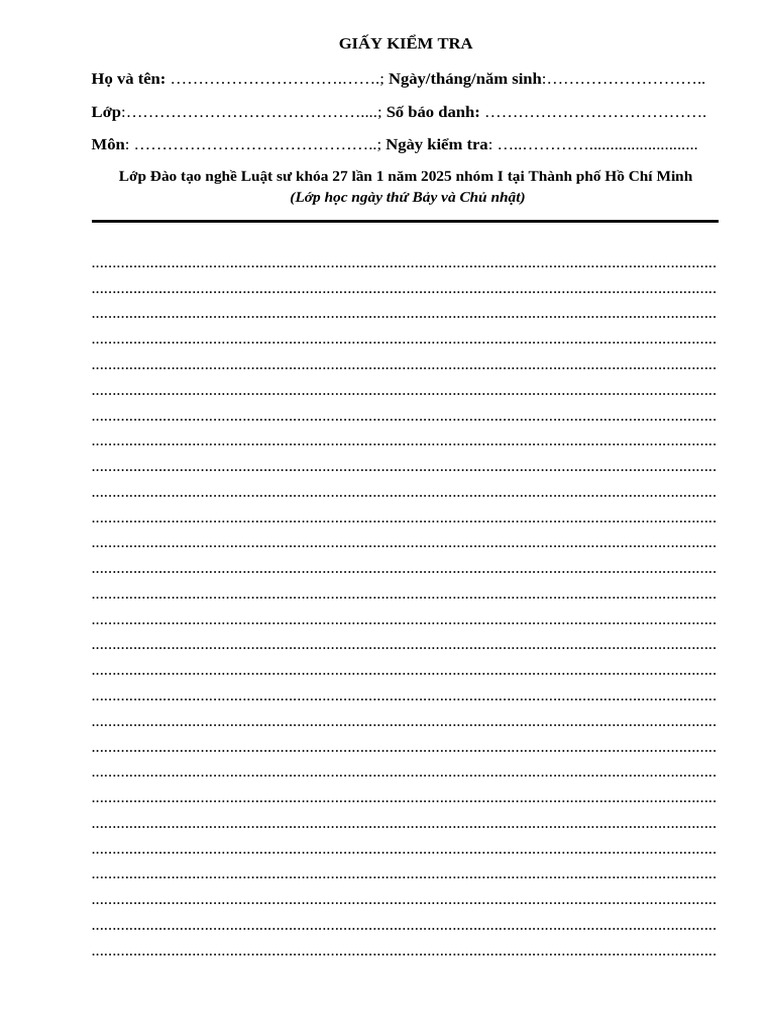 Giay Kiem Tra | PDF