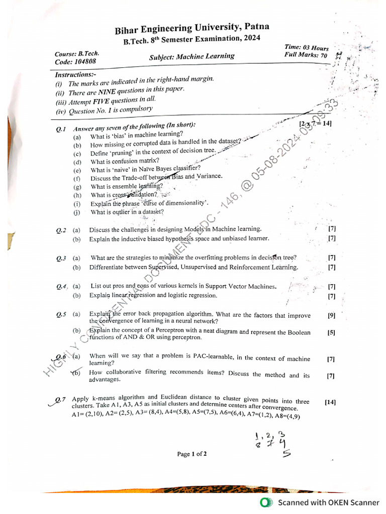 Pyq 2024 8th Sem | PDF