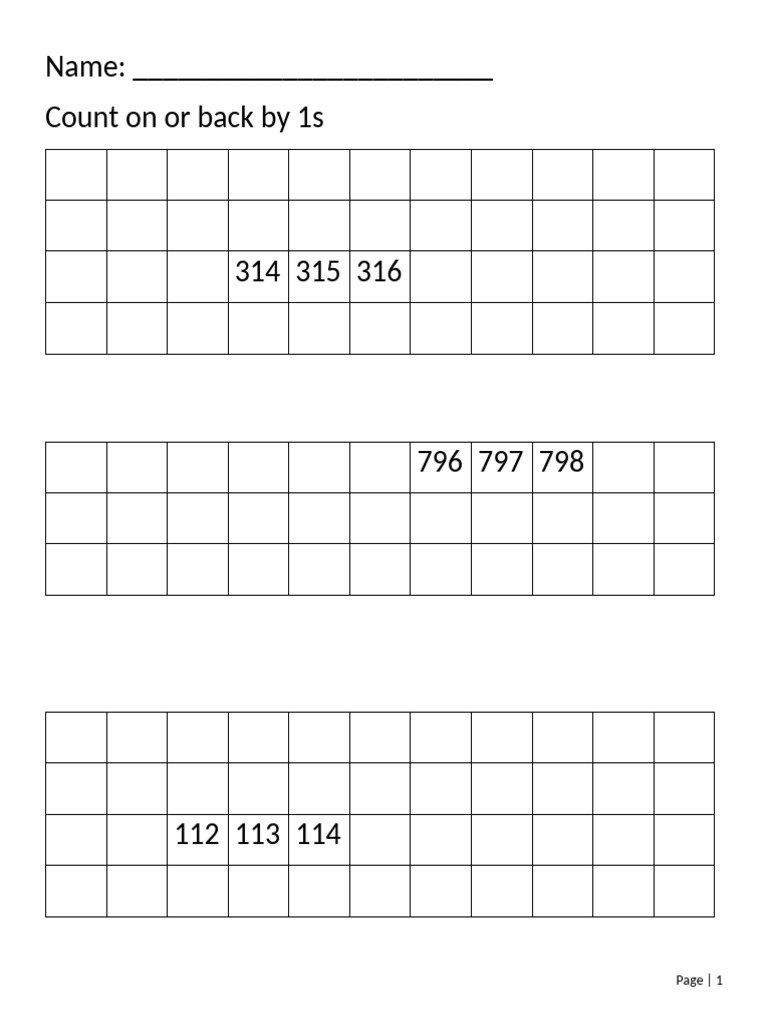 2nd Grade Fluency Counting On and Back 1s and 10s Complex V2 | PDF
