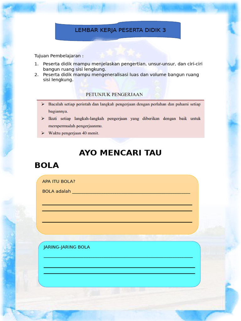 Belajar Bangun Ruang: Bola dan Rumusnya | PDF