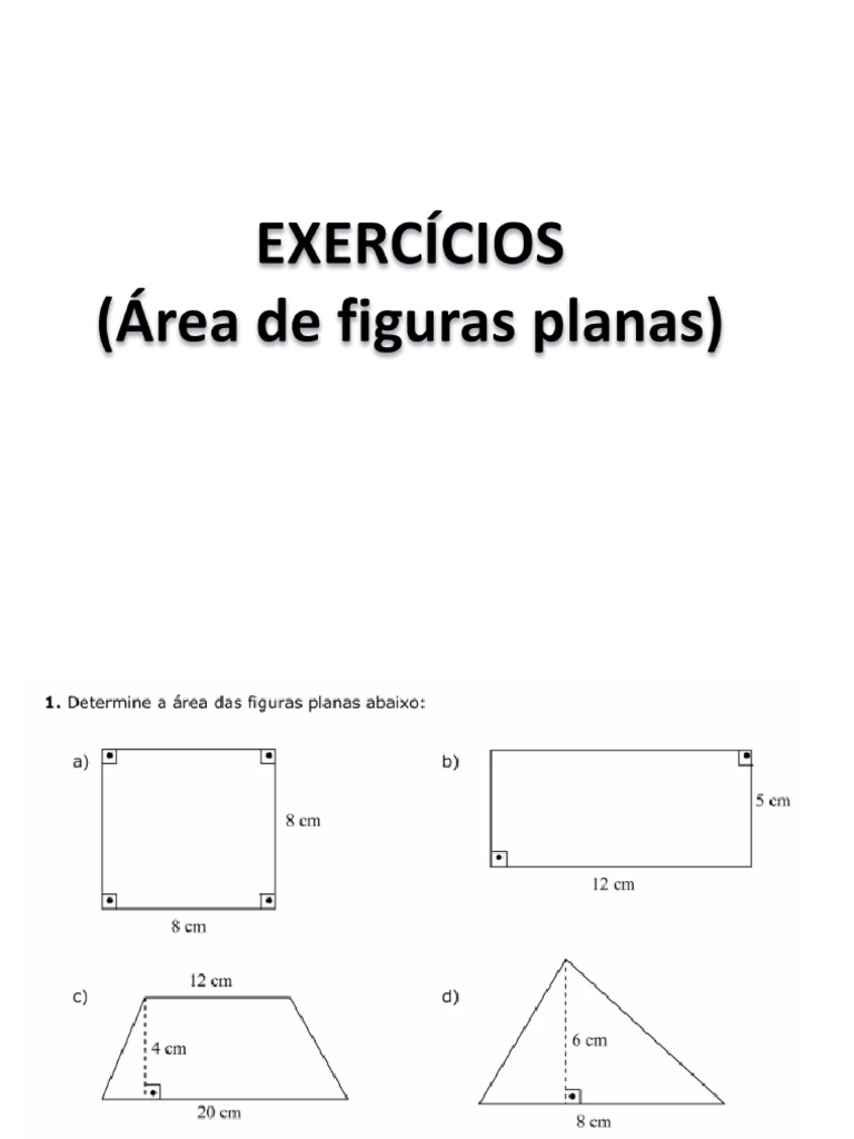 Área de figuras planas | PDF