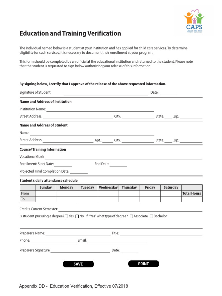 Appendix - DD-Education Verification | PDF