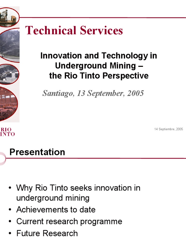 Technical Services: Innovation and Technology in Underground Mining ...