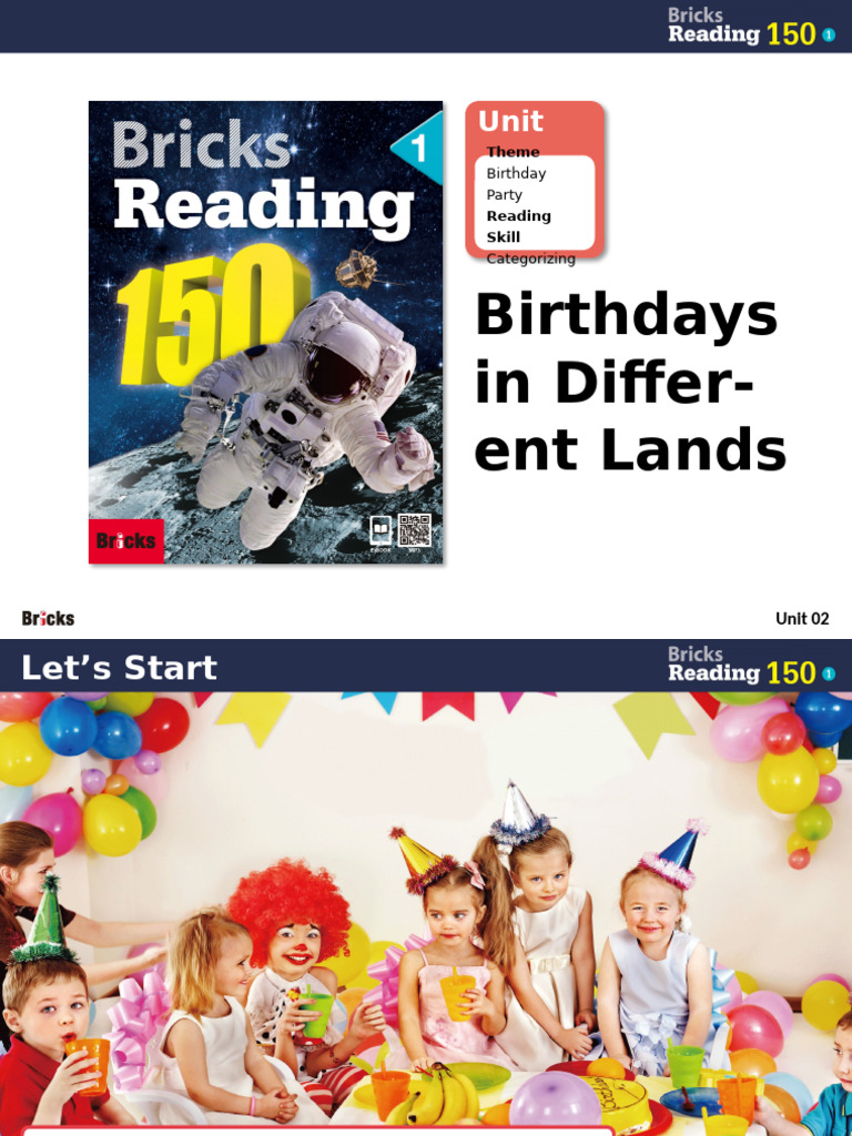 Bricks Reading 150_L1_SB_PPT_Unit 02 | PDF